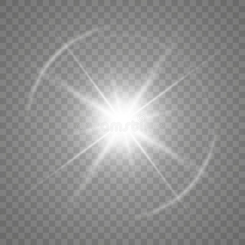 White Glowing Light Burst Explosion with Transparent. Cool Effect ...