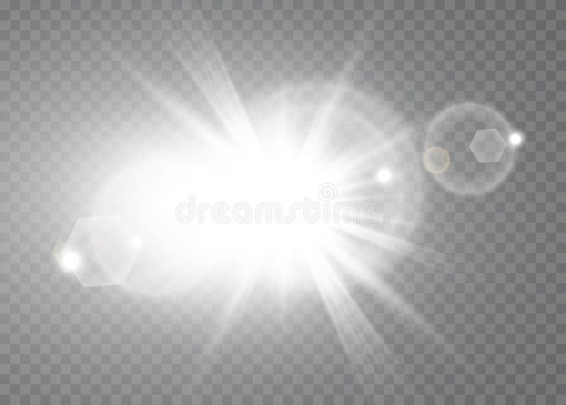 White Glowing Light Burst Explosion with Transparent. Cool Effect ...