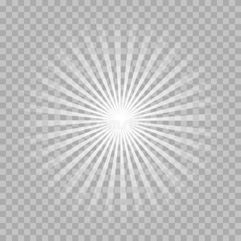 White Glowing Light Burst Explosion with Transparent. Cool Effect ...