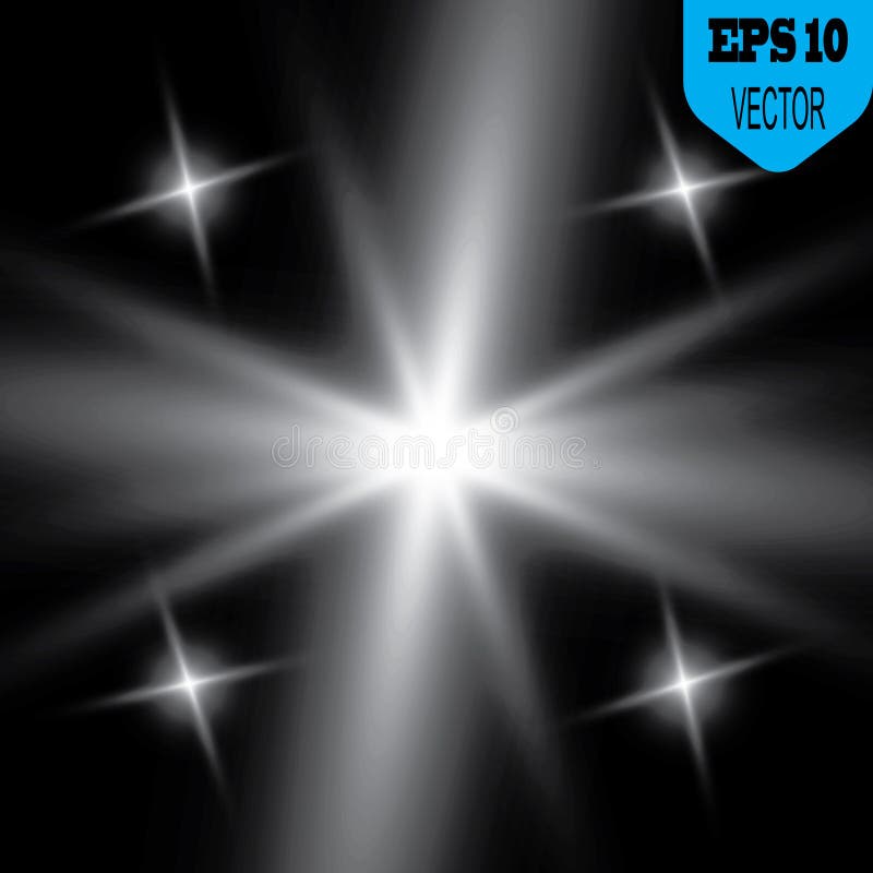 White Glowing Light Burst Explosion with Transparent. Vector ...