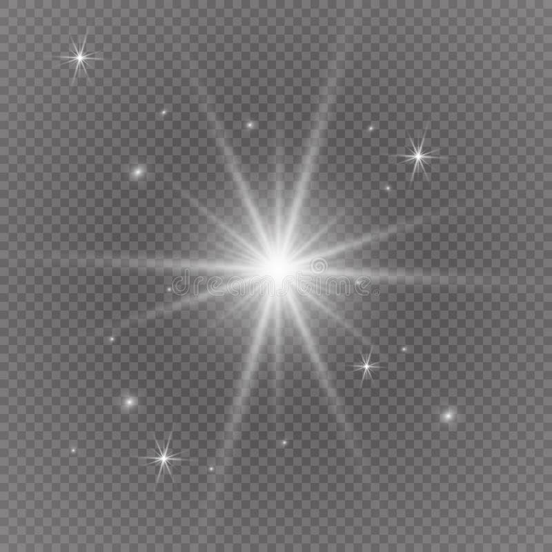 White Glowing Light Burst Explosion with Transparent. Vector ...