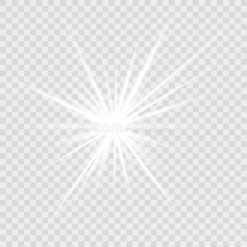 White Glowing Light Burst Explosion Transparent Background Vector ...