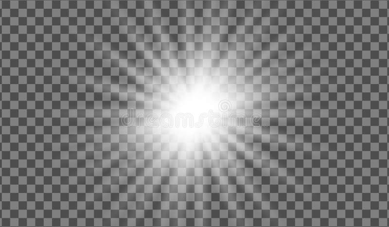 White Glowing Light Burst Explosion with Transparent. Vector ...