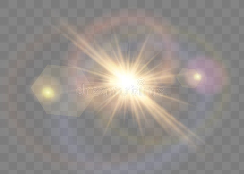 White Glowing Light Explodes on a Transparent Background. Sparkling ...