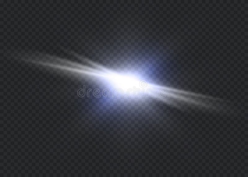 Transparent Light Elements on an Isolated Background. Bright Reflection ...