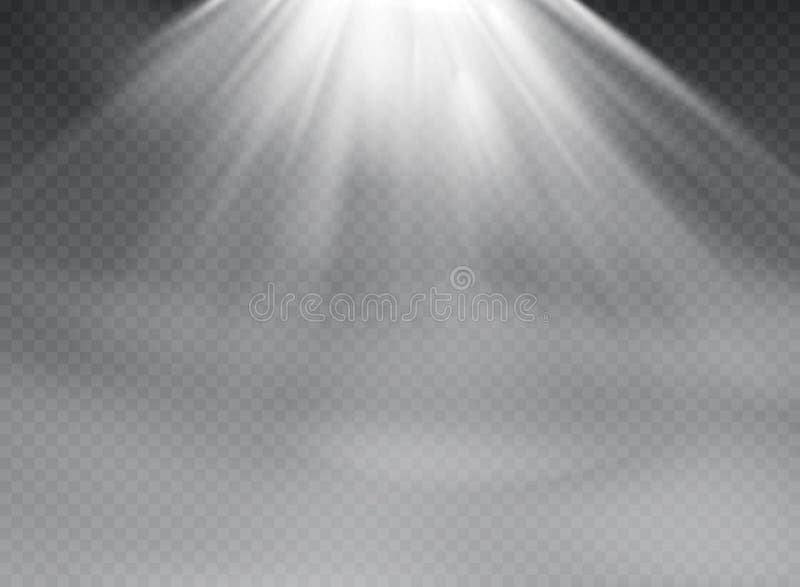White Glowing Light Explodes on a Transparent Background. Sparkling ...