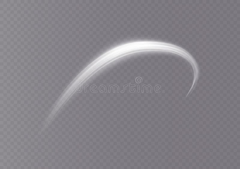 Light Trail Wave, White Line Speed, Twirl Effect Stock Vector ...