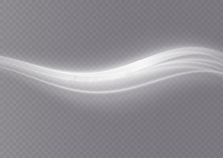 Light Trail Wave, White Line Speed, Twirl Effect Stock Vector ...