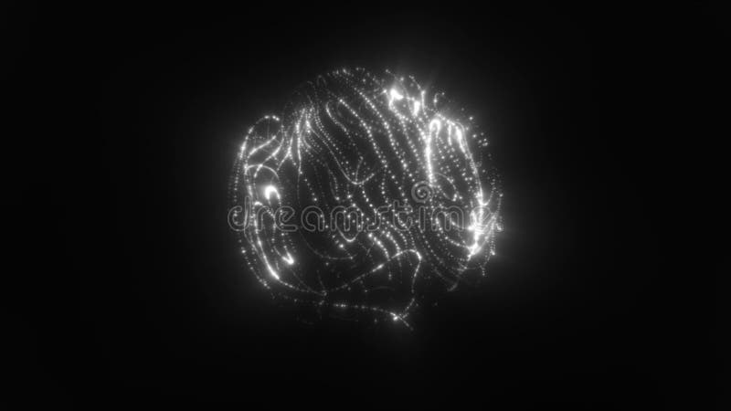 A White Glowing Sphere Composed of Swirling Points of Light, Appearing ...