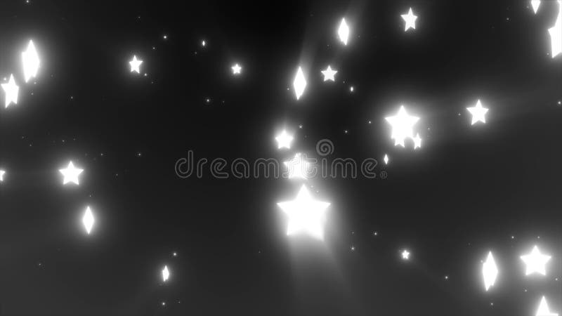 White Glowing Stars on a Black Background, Creating a High-contrast ...