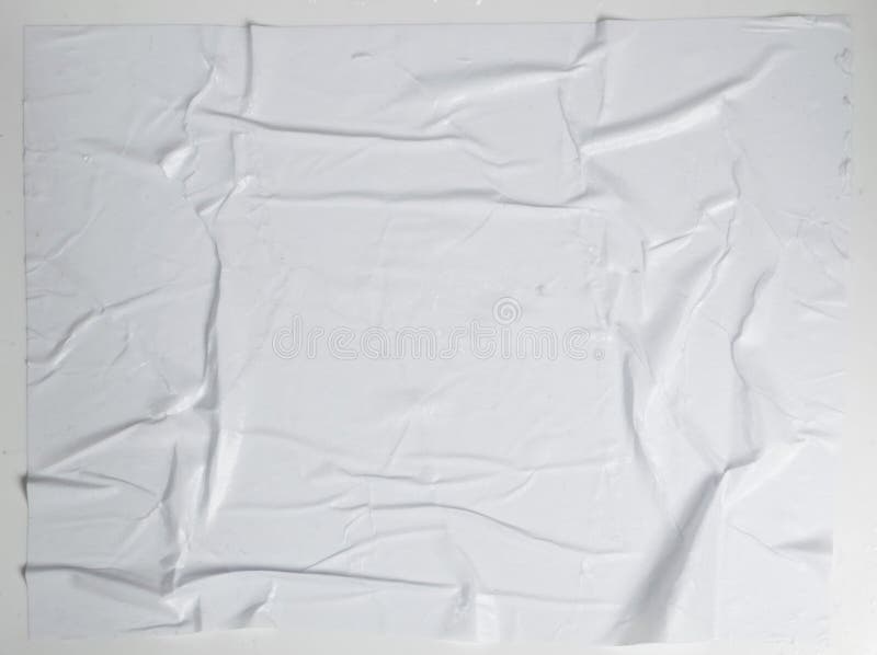 White Glued Paper Texture with Creases Surface Grunge Effect Stock ...
