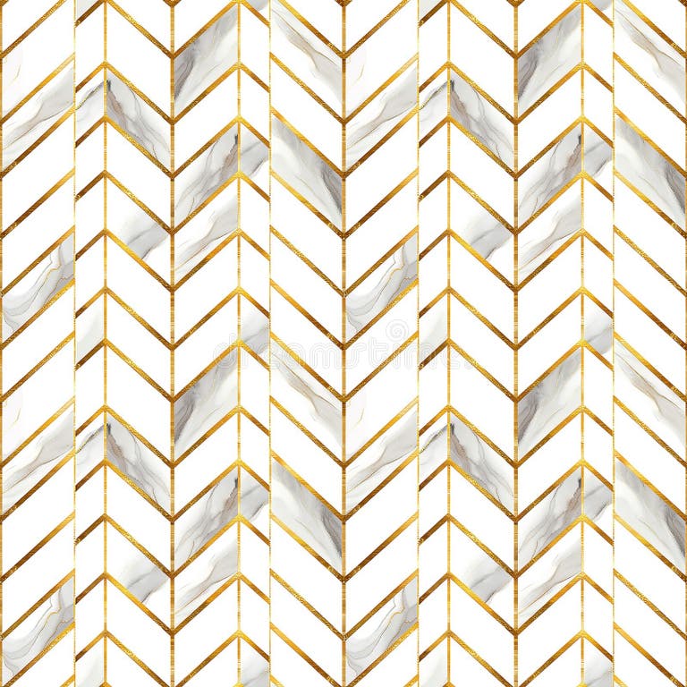 White and Gold Chevron Pattern Wallpaper Stock Illustration ...