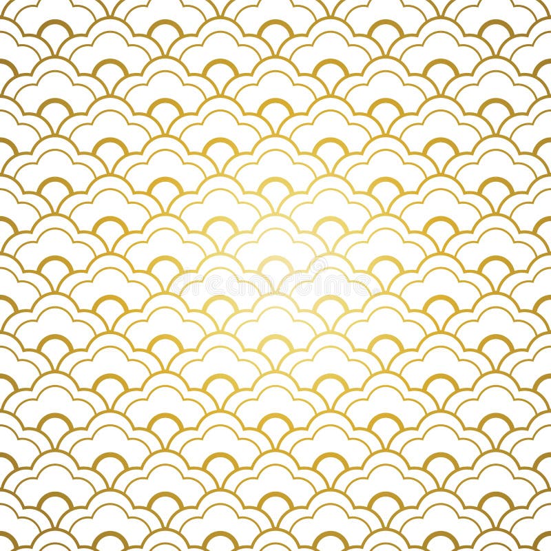 White Gold Chinese Seamless Pattern Stock Vector - Illustration of ...