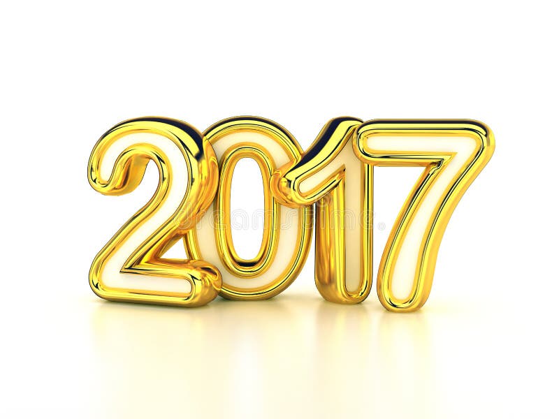 2017 white gold new year stock illustration. Illustration of golden ...