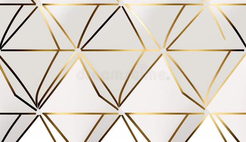 Best White Simple Abstract Geometric Vector Seamless Pattern with Gold ...