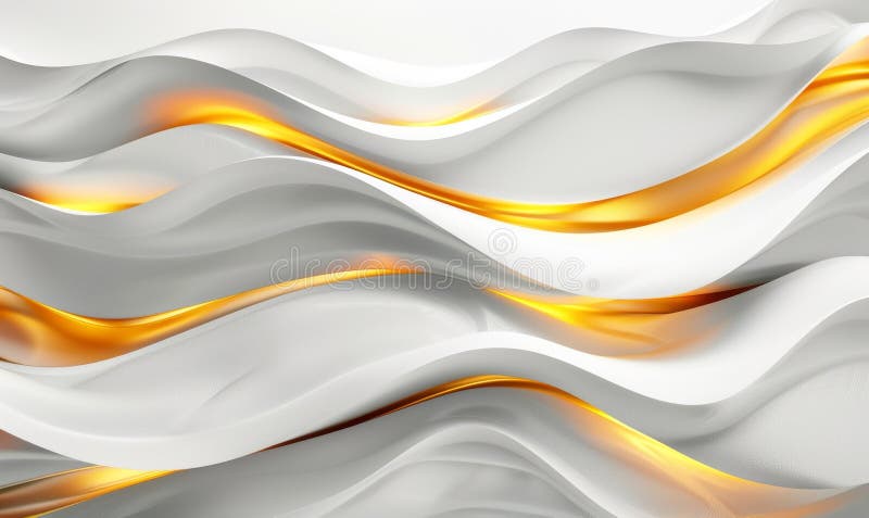 A White and Gold Wave Pattern with a Yellow Stripe, Illustrator ...