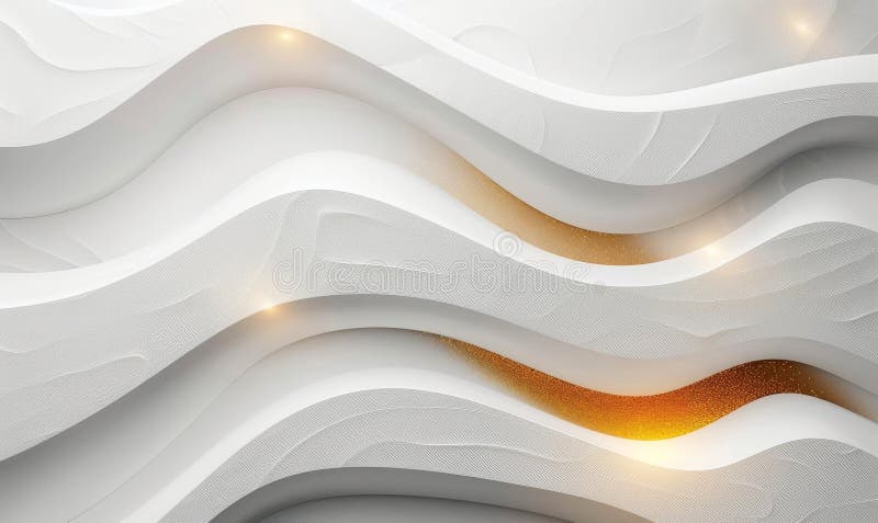 A White and Gold Wave Pattern with a Yellow Stripe, Illustrator ...