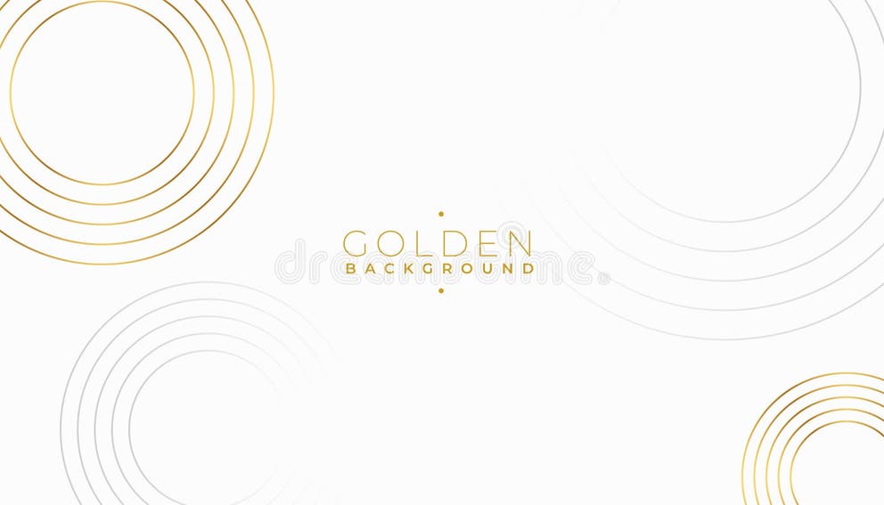 White and Golden Backdrop Banner with Geometric Round Shape Stock ...