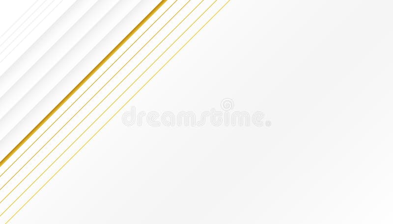 White and Golden Banner with Geometric Diagonal Lines Stock Vector ...