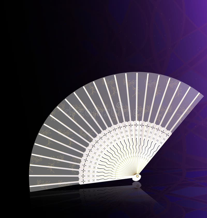 White-golden fan stock vector. Illustration of black - 23653356