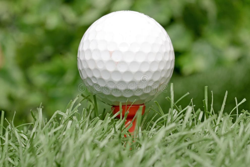 White Golf Ball on Artificial Turf Stock Image - Image of enforcing ...