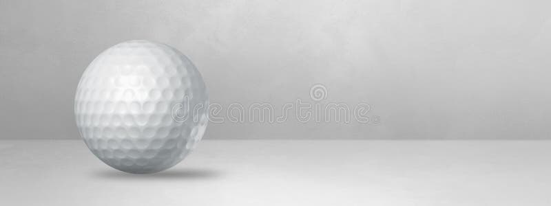 White Golf Ball on a Blank Studio Banner Stock Illustration ...