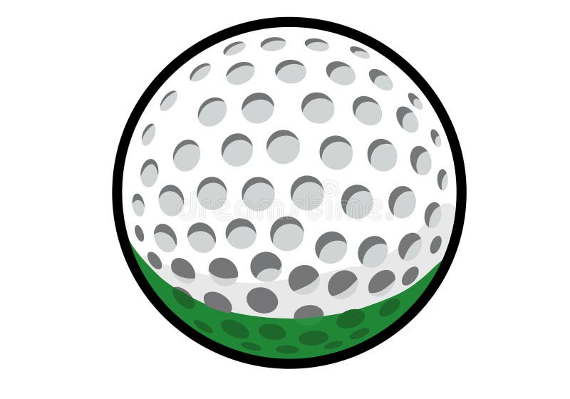 Clipart golf ball stock vector. Illustration of smooth - 370253945