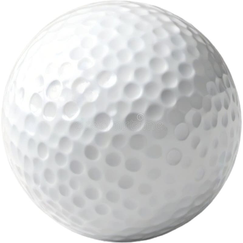 White Golf Ball Isolated on White Background Stock Illustration ...