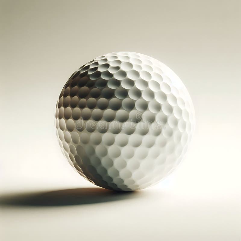 A White Golf Ball with a Pattern of Small Holes on Its Surface Stock ...