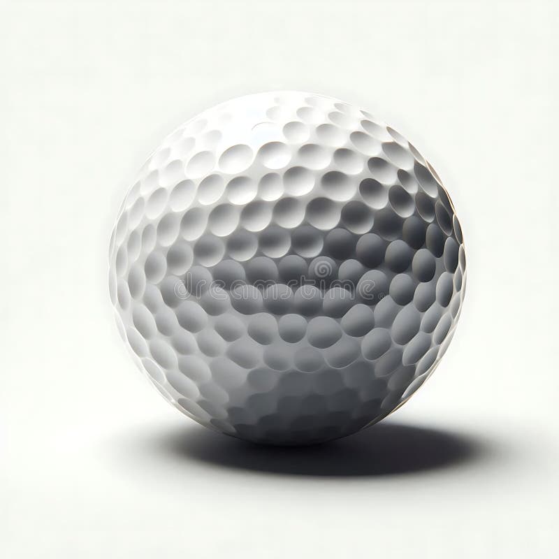 A White Golf Ball with a Pattern of Small Holes on Its Surface Stock ...