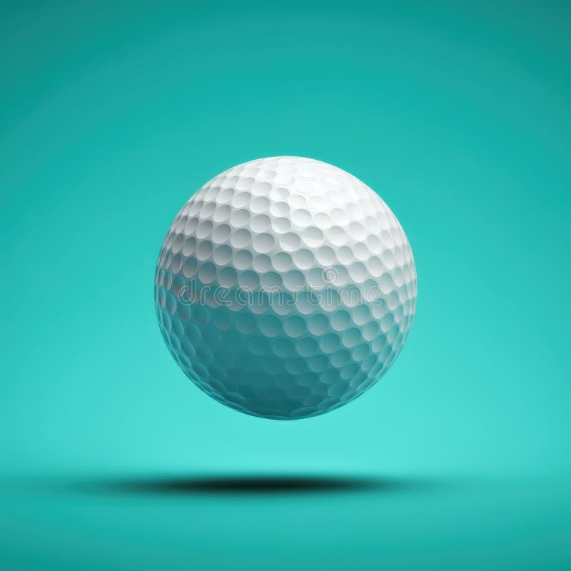 A White Golf Ball with a Textured Dimple Pattern on Transparent ...
