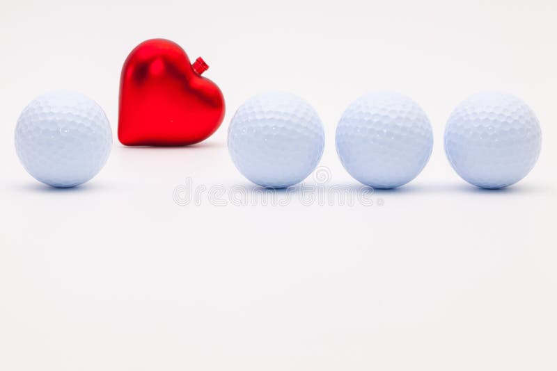 White Golf Ball and U.S. Dollar Coins Stock Image - Image of metal ...