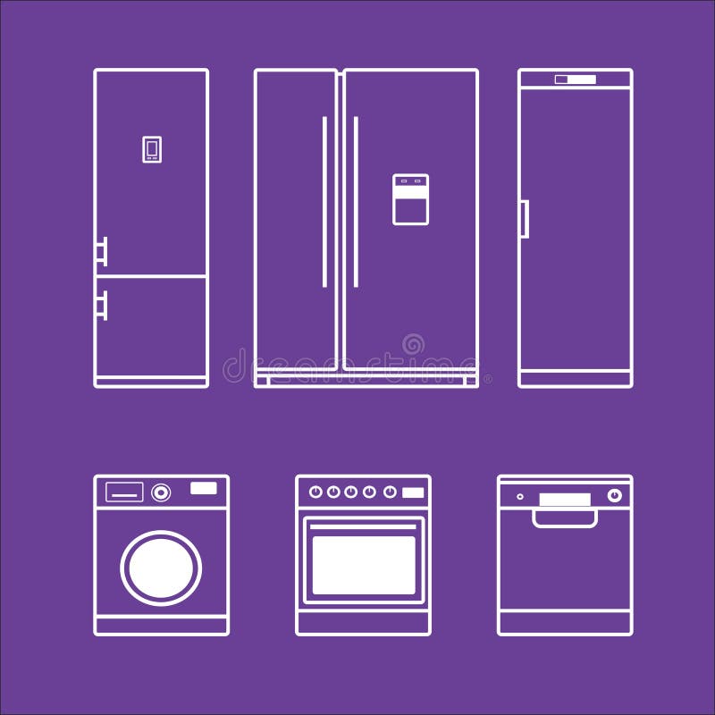White goods stock illustration. Illustration of dishwasher - 54510406
