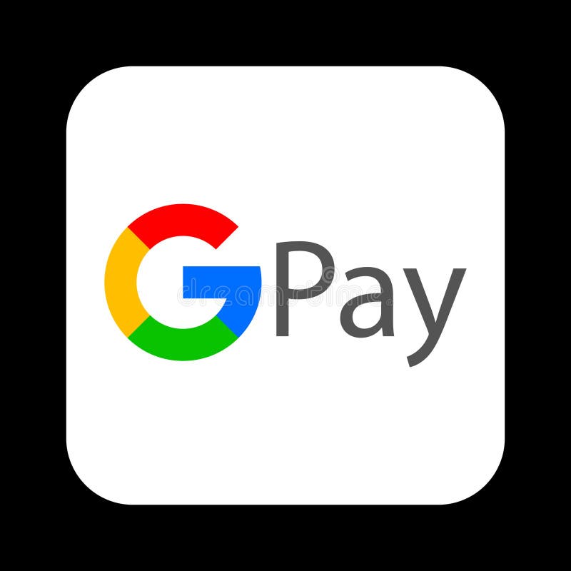 White Google Pay Logotype on Light Blue Background. Logo, Mobile ...