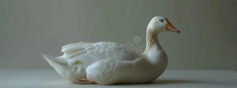 A White Goose Resting stock illustration. Illustration of shadow ...