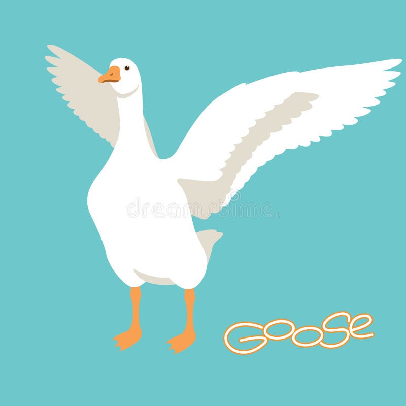 Goose vector illustration stock vector. Illustration of simple - 4792960