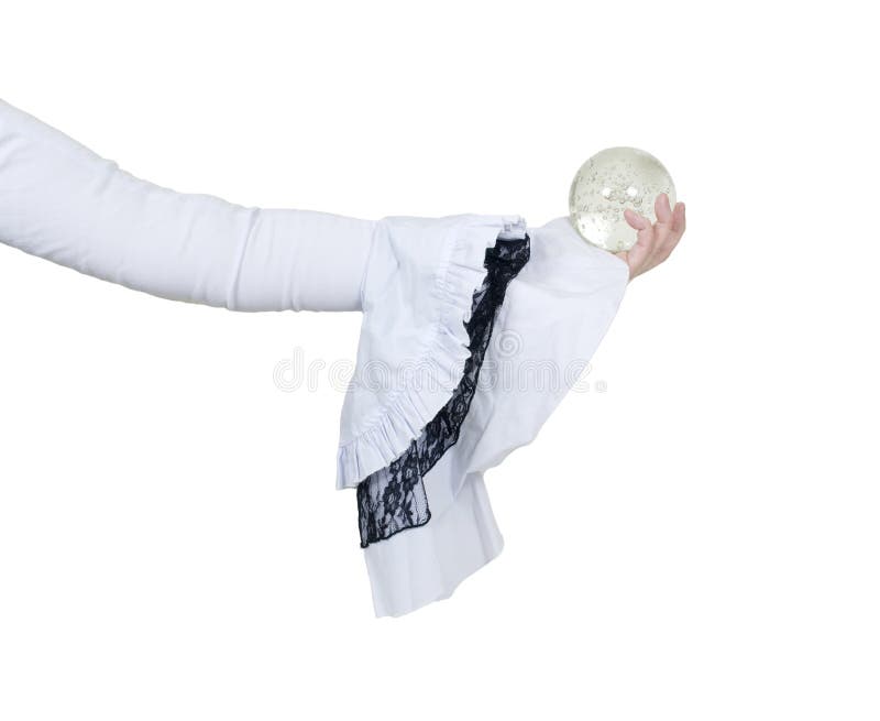 White Gothic Lace and Crystal Ball Stock Photo - Image of reveal, gypsy ...