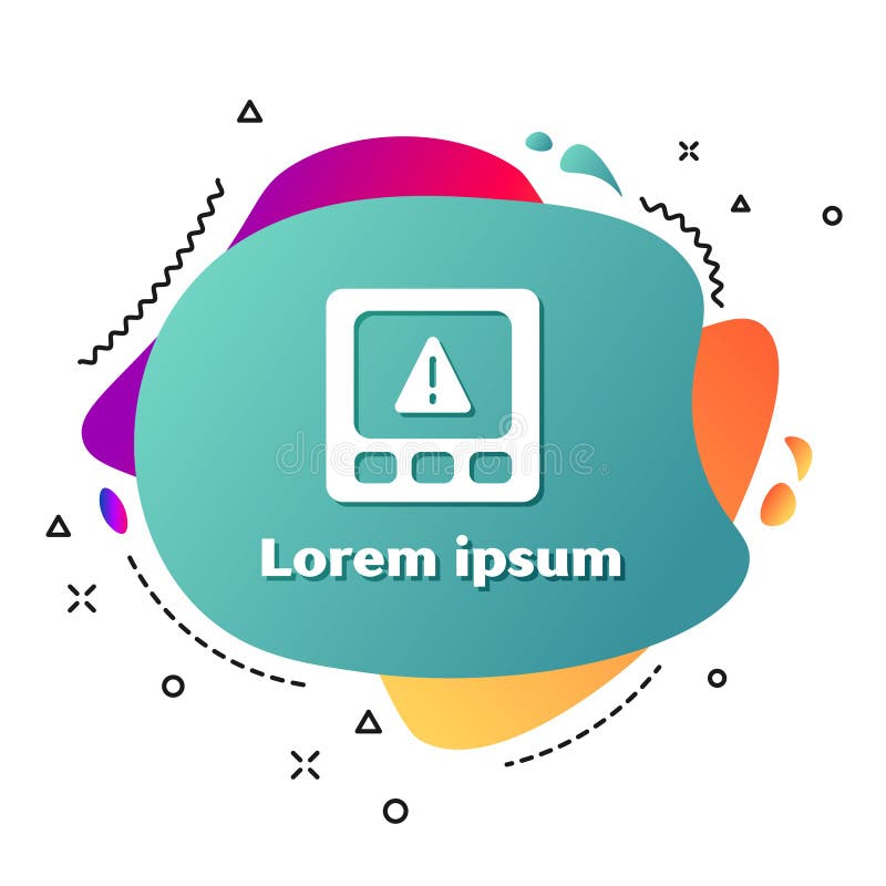 White Gps Device Error Icon Isolated on White Background. Abstract ...