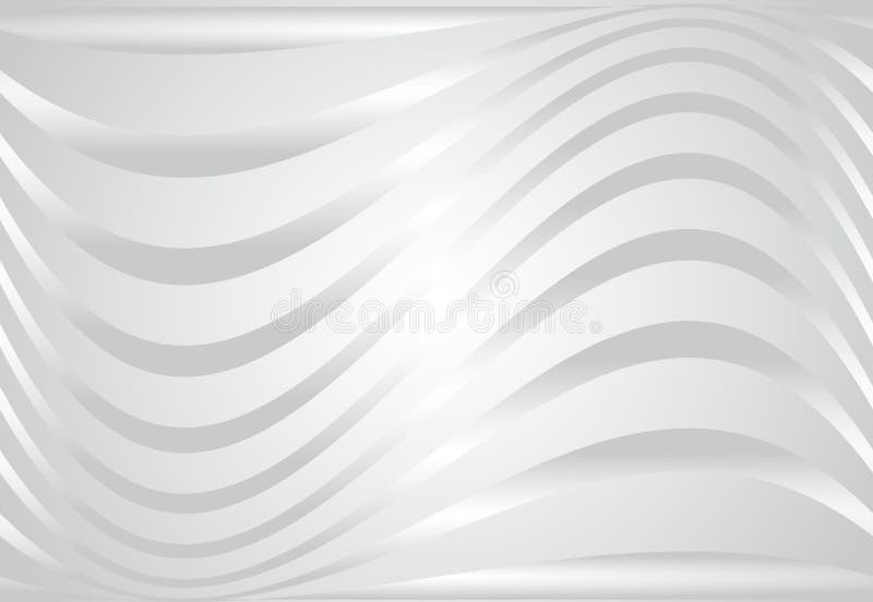 White Gradient Abstract Line and Curve Vector Background Stock Vector ...