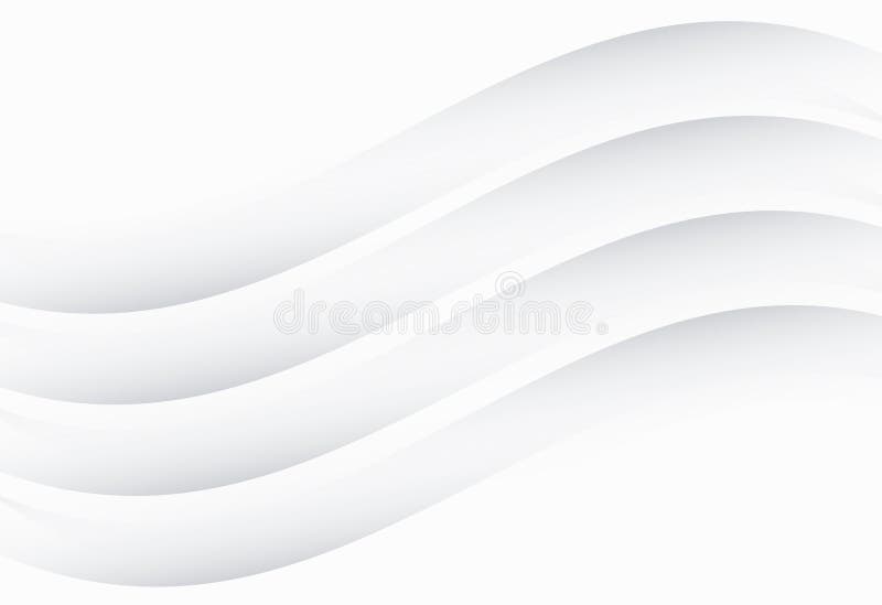 White Gradient Abstract Line and Curve Vector Background Stock Vector ...