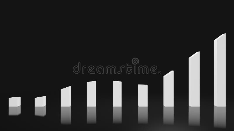 A White Gradual Rising and Falling Graph Stock Illustration ...