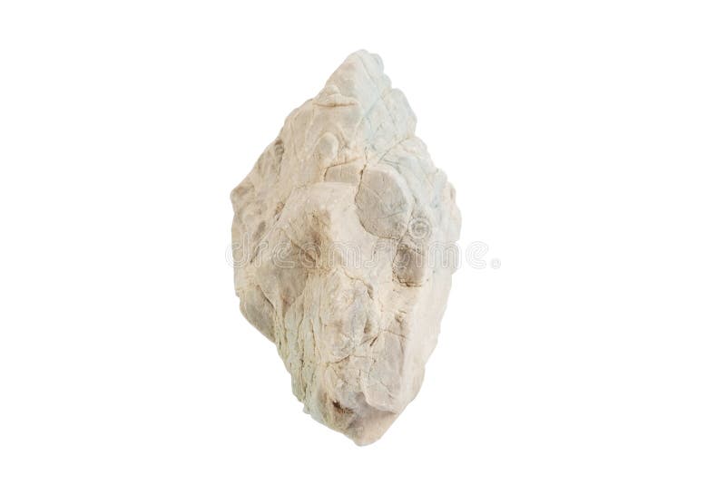 White Granite Rock on White Background Stock Photo - Image of ...
