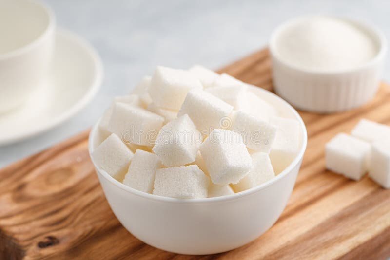White granulated sugar stock image. Image of cubes, cube - 235149013
