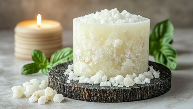 White Granulated Sugar is Piled High on a Plain White Surface, a Common ...