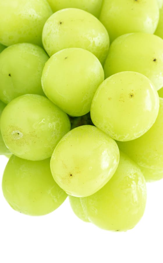 White Grape Isolated on White Background Stock Image - Image of grape ...