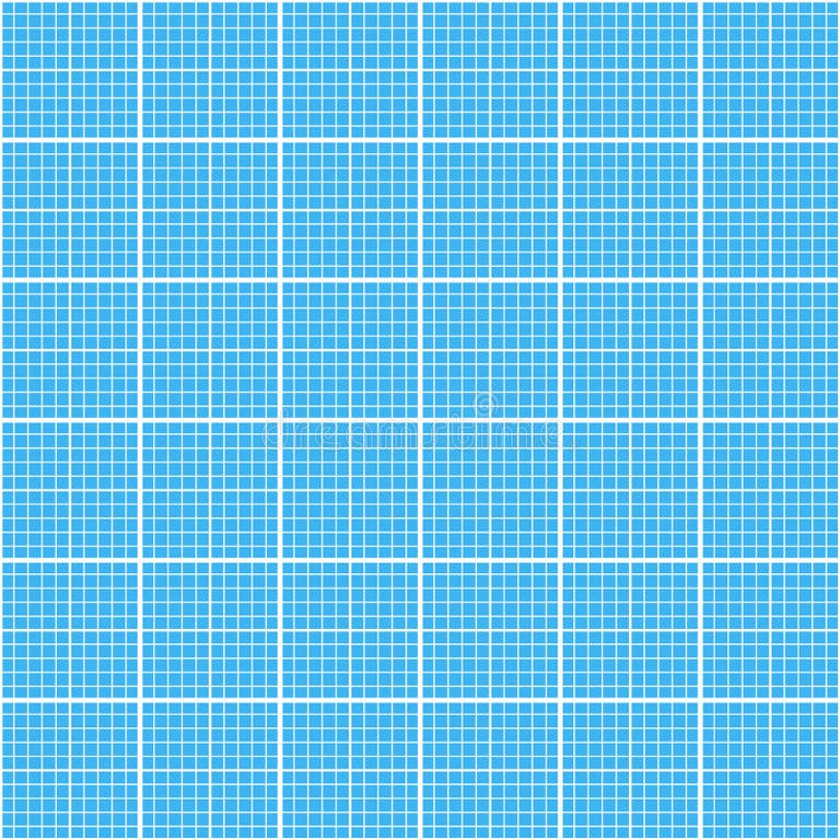 White Graph Grid on Cyan Paper Seamless Pattern Stock Illustration ...