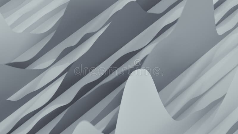 White Graphs of Electromagnetic Waves 3D Rendering Illustration Stock ...