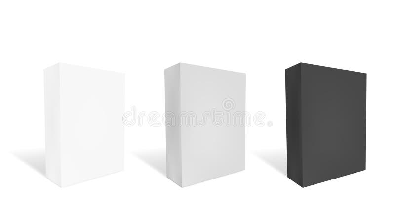 White, Gray and Black Boxes Ready for Your Design Stock Vector ...