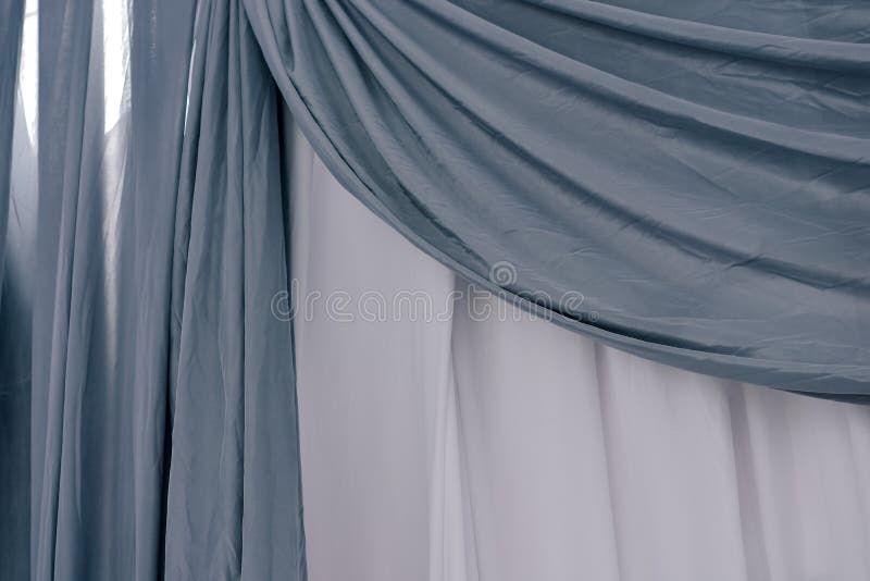 White and Gray Curtain Background, Photo Studio Fabric Screen Backdrop ...