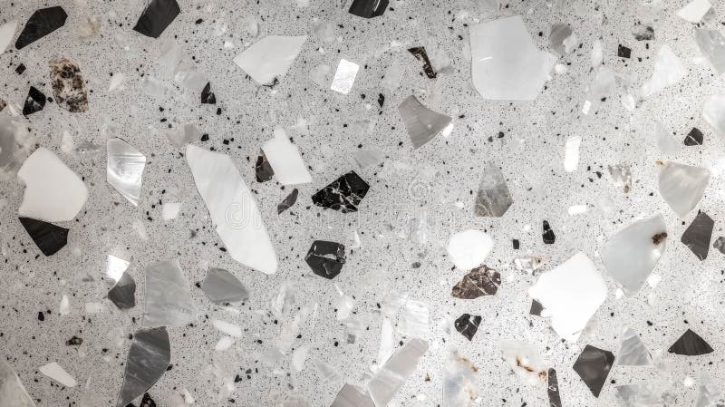 White and Gray Epoxy Mix with Translucent Inlays Stock Illustration ...